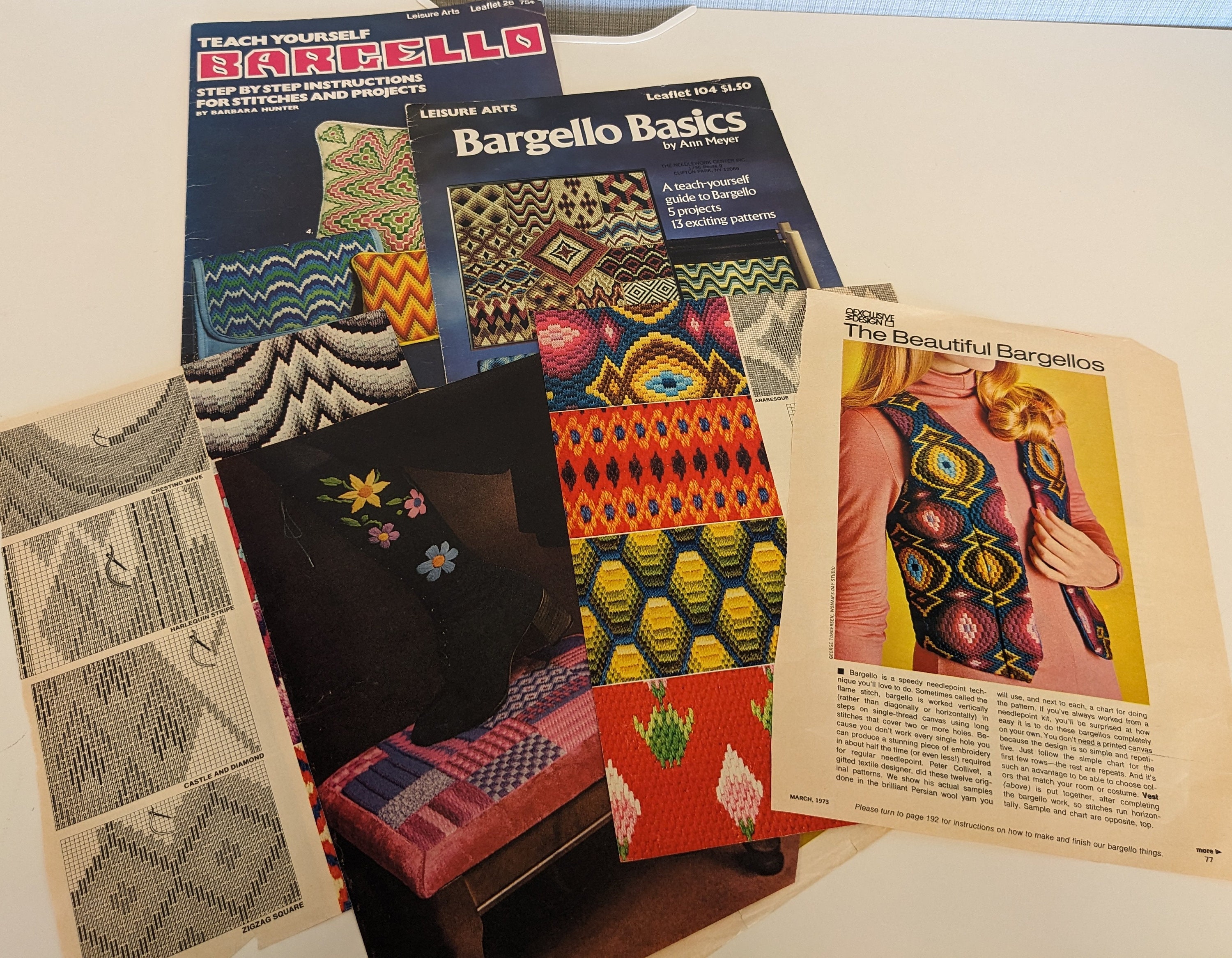 Two 1970s Bargello Basics How to Booklets. Stitching Designs and Project Ideas Popular in the ...