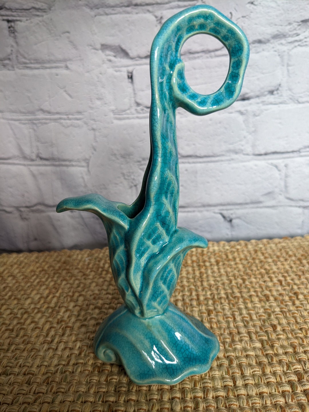 Vintage Turquoise Color Bud Vase/pitcher. - Etsy