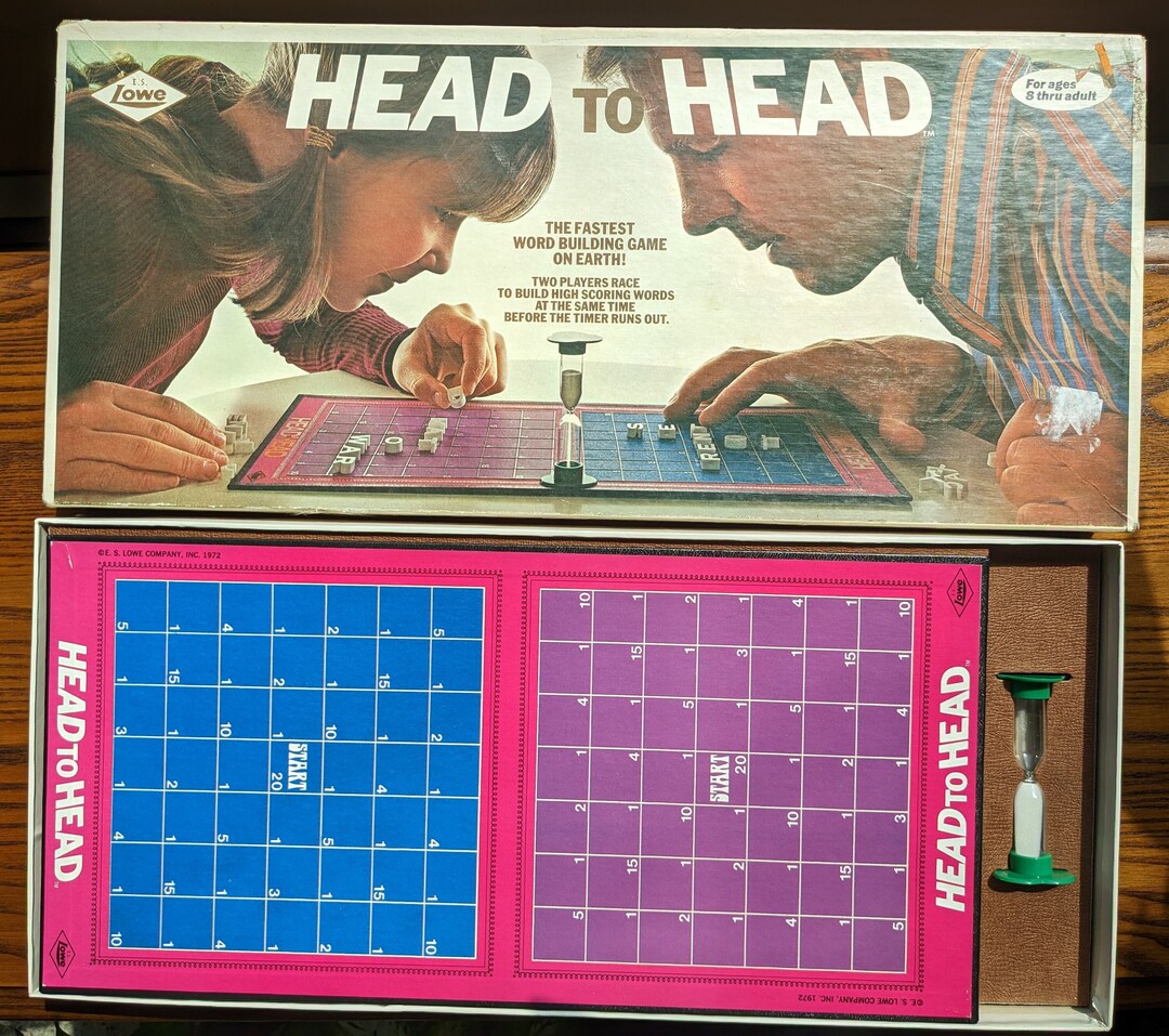 Vintage 1972 Head to Head Game by LOWE -COMPLETE - Etsy