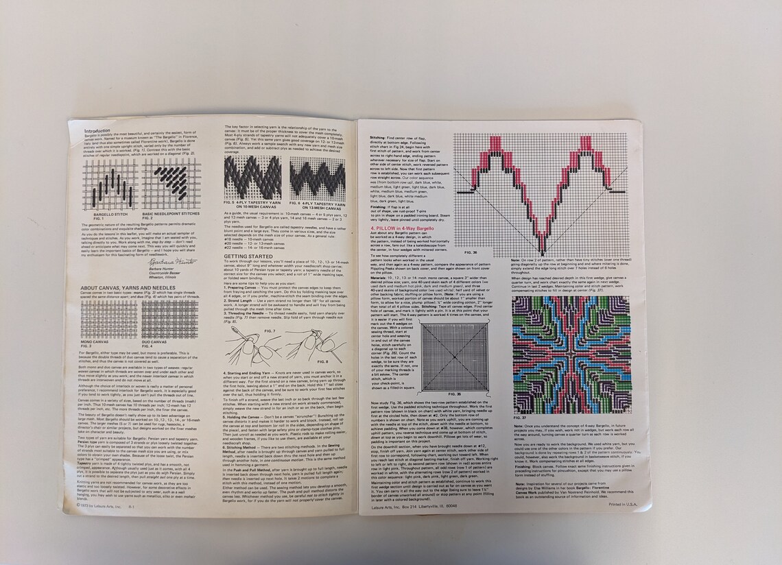Two 1970s Bargello Basics How to Booklets. Stitching Designs and Project Ideas Popular in the ...