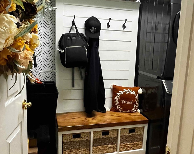Unfinished Hall Tree, Entryway Bench, Hall Tree Bench, Coat Rack ...