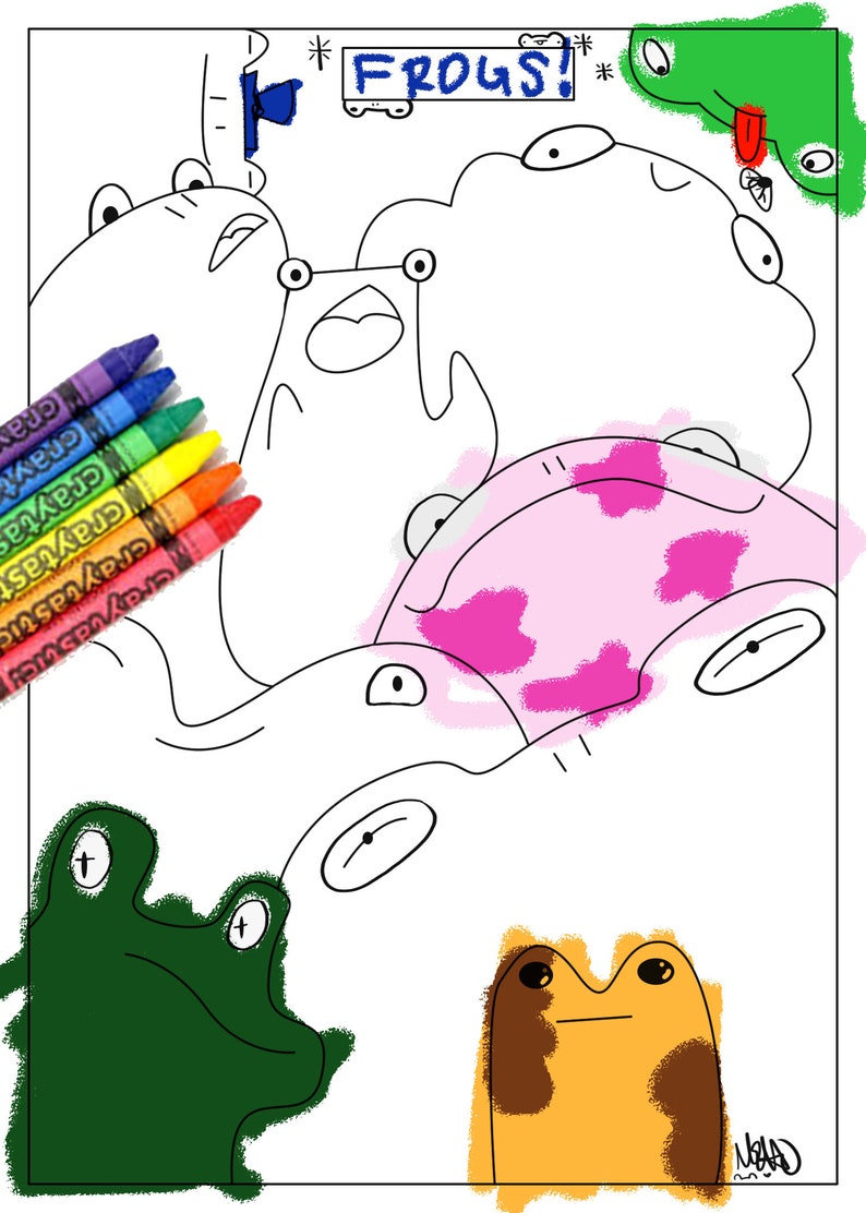 Silly Frogs Goal Sheet and Coloring Page - Etsy Australia