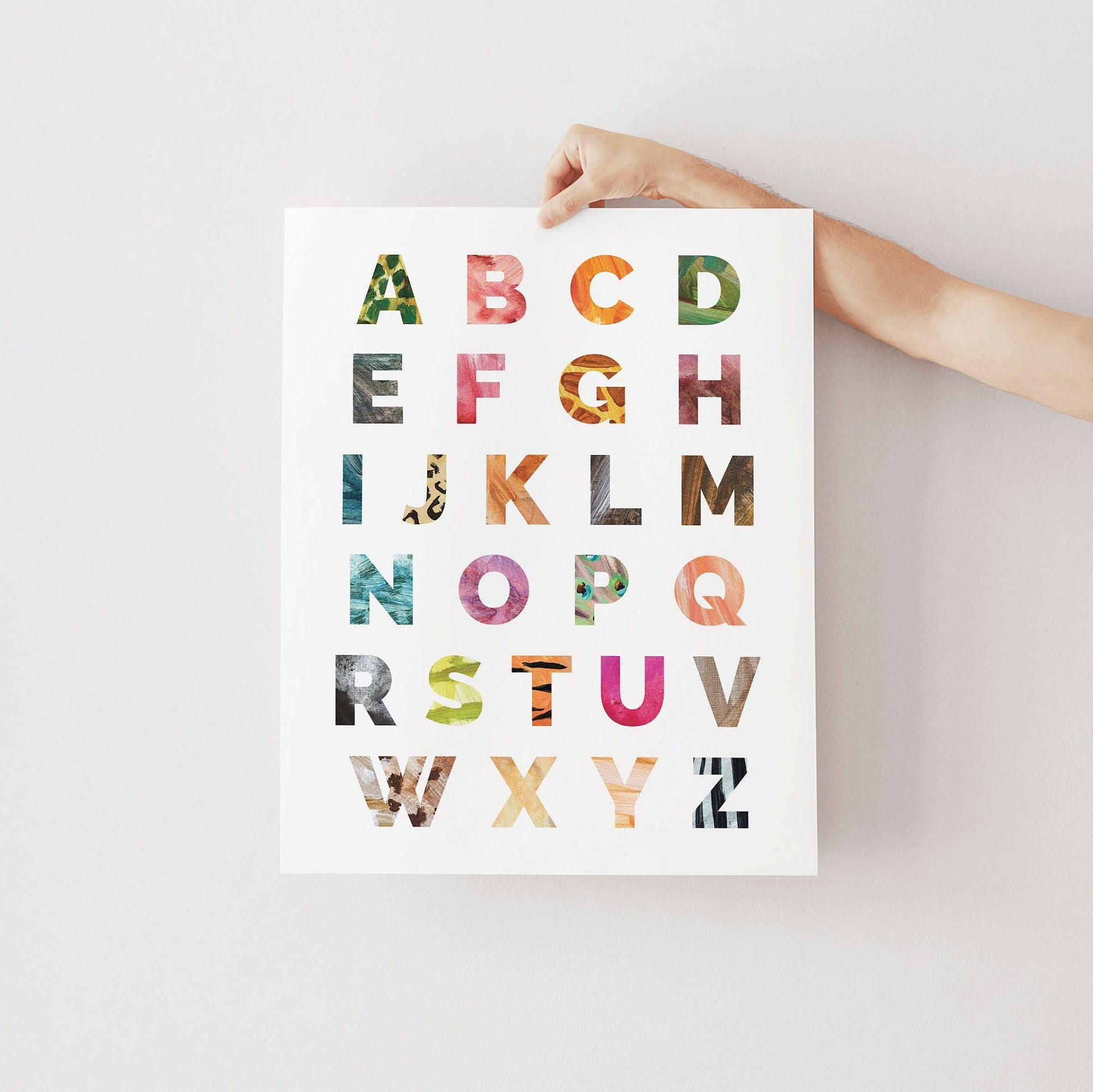 ABC Poster for Kids Educational Artwork for Children Kids - Etsy