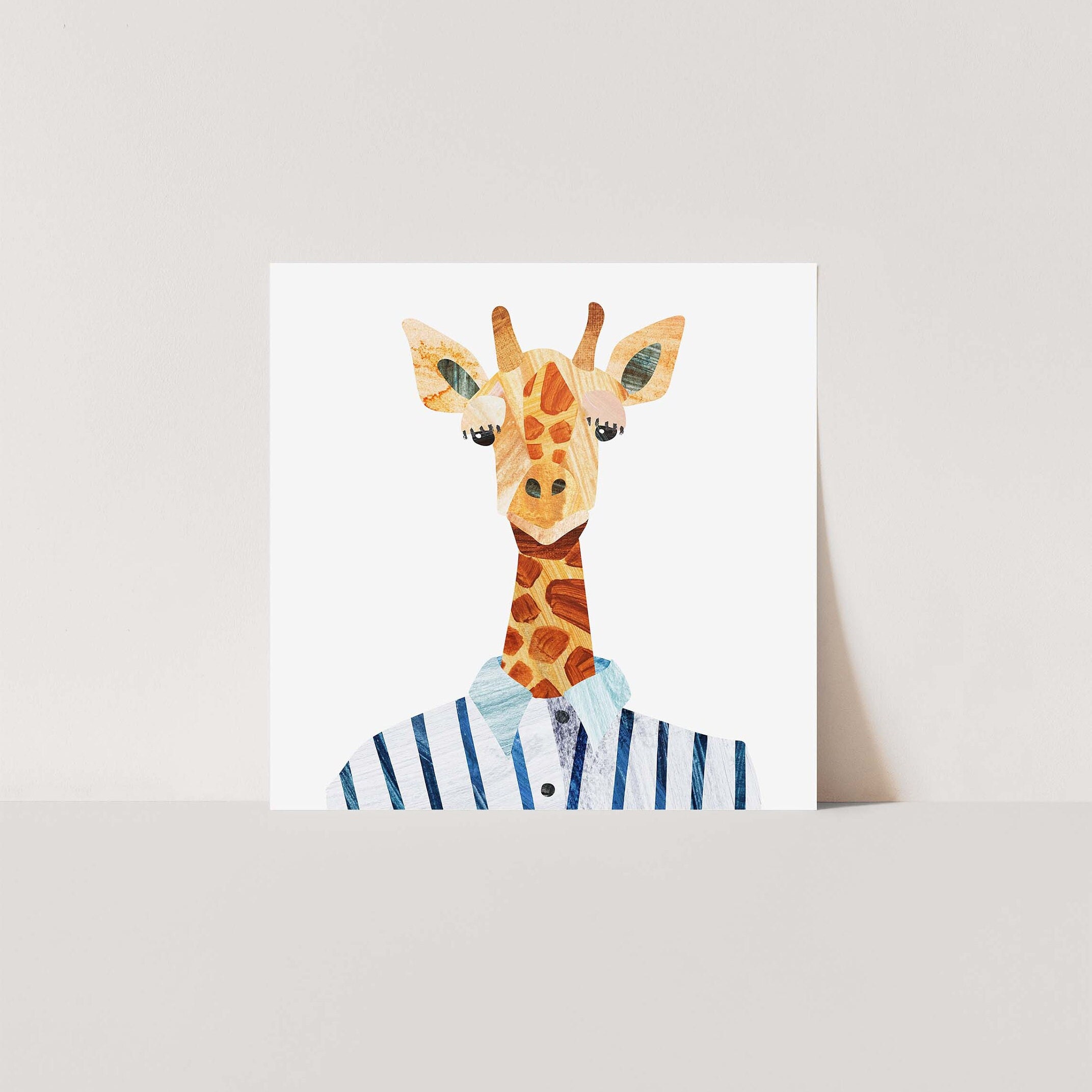 Giraffe Wearing Clothes Poster for Kids Choose Your Size - Etsy