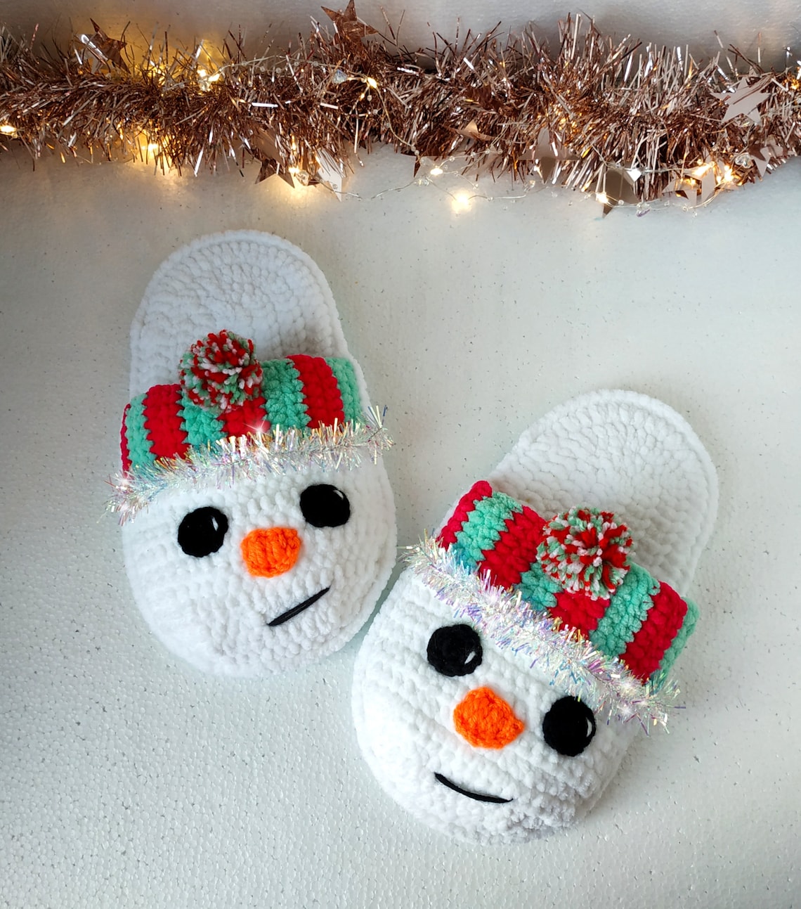Crochet Pattern Snowman Slippers Gift for Christmas DIY - Etsy Australia