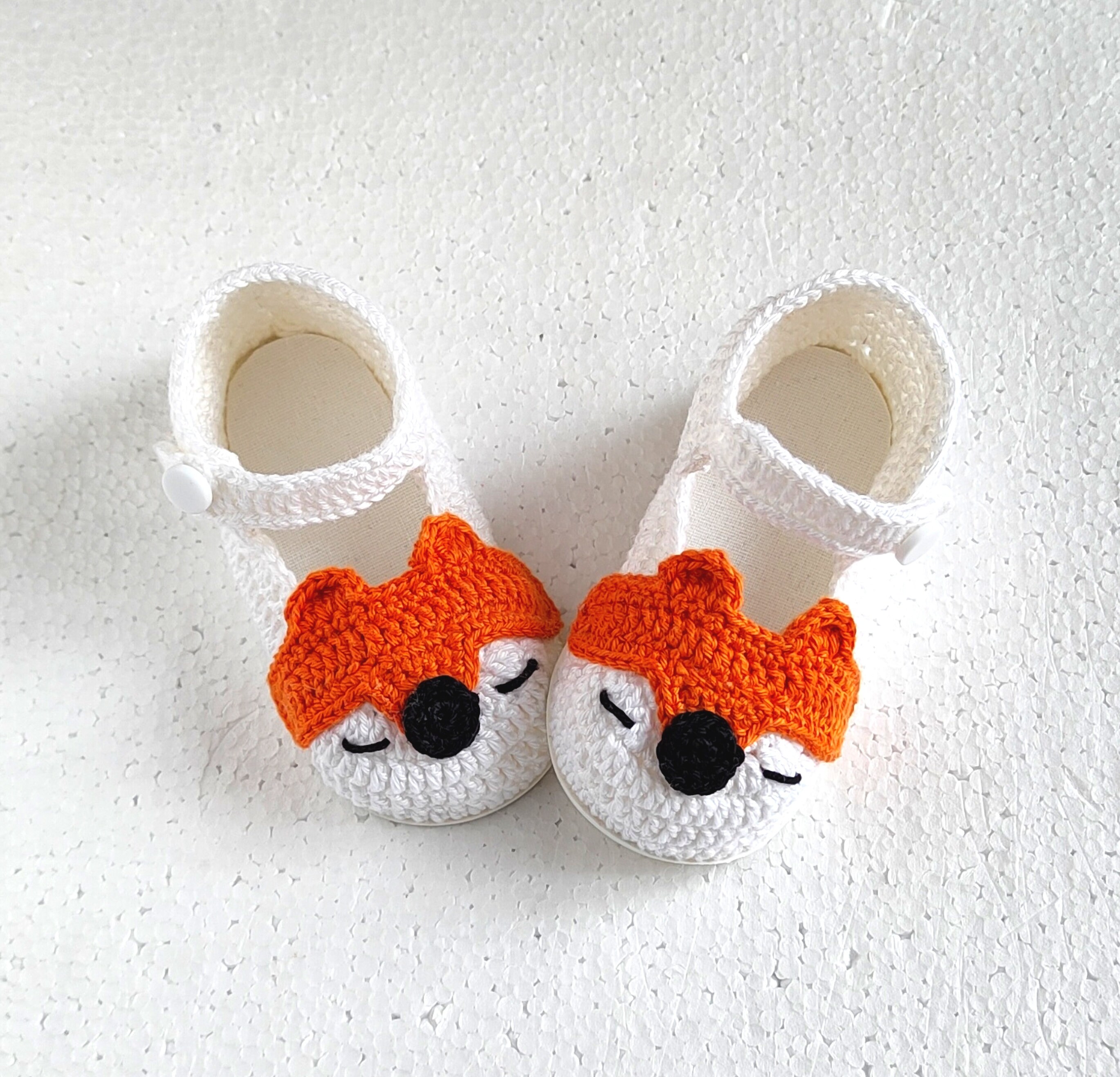 Crochet PATTERN Booties Foxes, Crochet Baby Shoe Pattern, Newborn ...