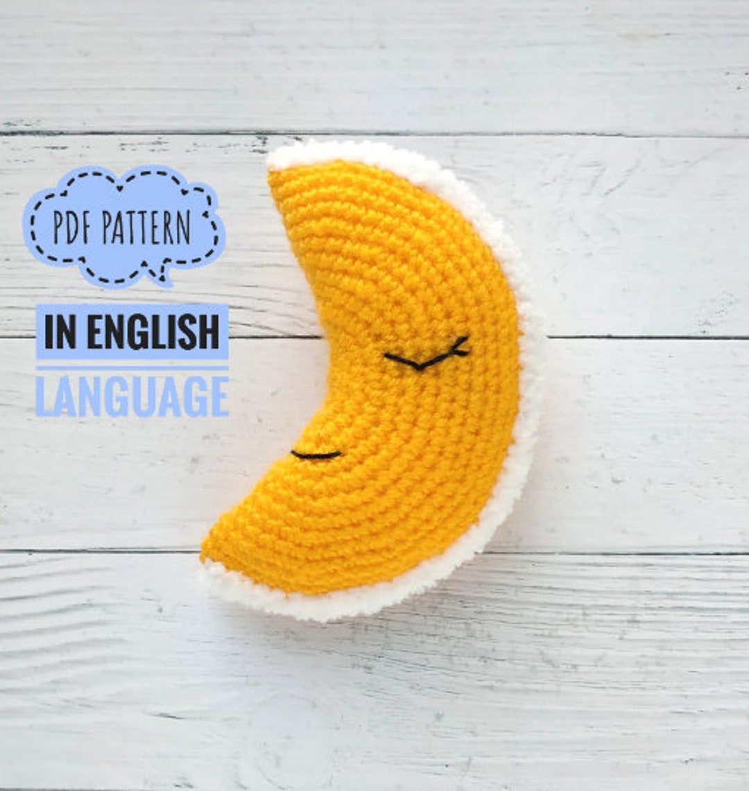 FREE CROCHET CRESCENT Pattern: Moon - Amigurumi Toy Pdf Pattern ...