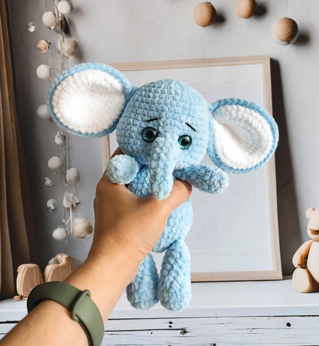 No Sew (sew Only the Head) ELEPHANT CROCHET PATTERN, Amigurumi Elephant ...