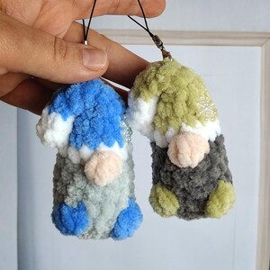 No-sew Crochet Pattern Amigurumi Keychain Gnome, Christmas Plush Gnome ...