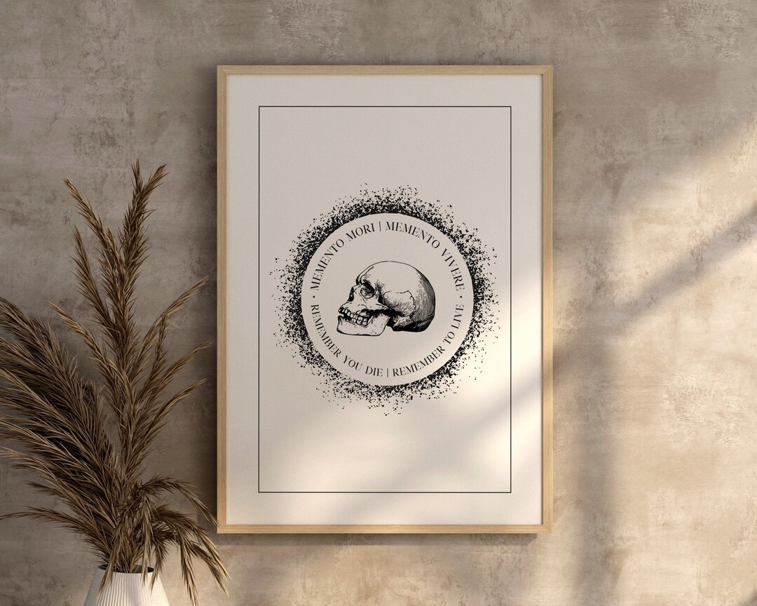 Memento Mori Print, Memento Vivere, Stoicism Art, Stoic Philosophy ...