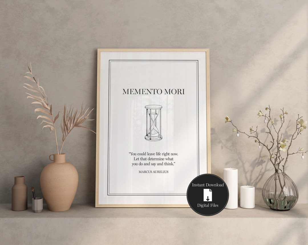 Memento Mori Print, Stoicism Printable Art, Digital Download, Remember ...