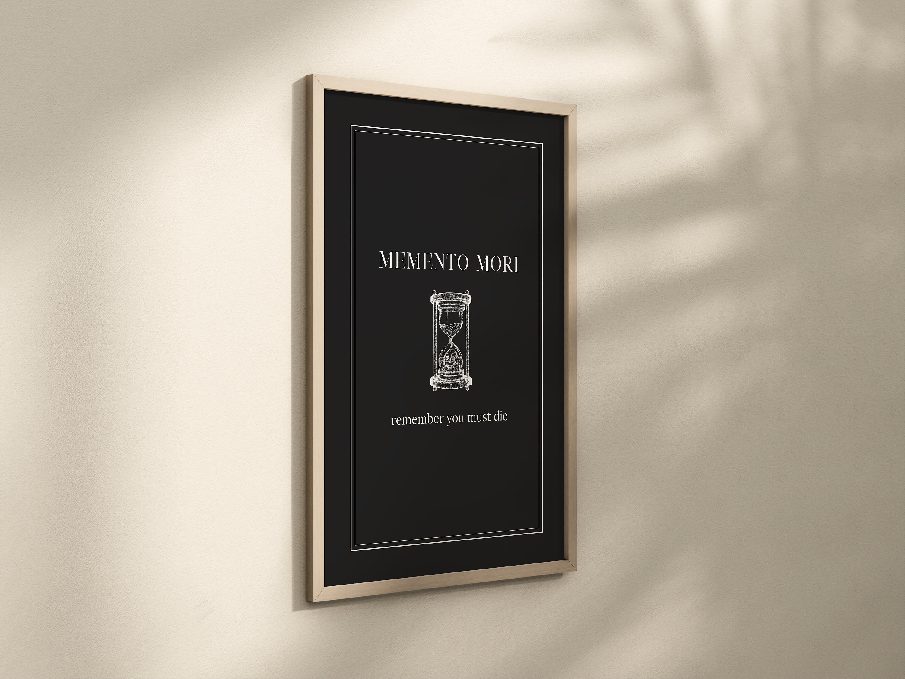 Black Memento Mori Print, Stoicism Art, Stoic Philosophy Poster ...