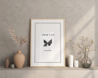 Amor Fati Printable Wall Art Latin Quote Graphic Poster Love Fate Jpg ...