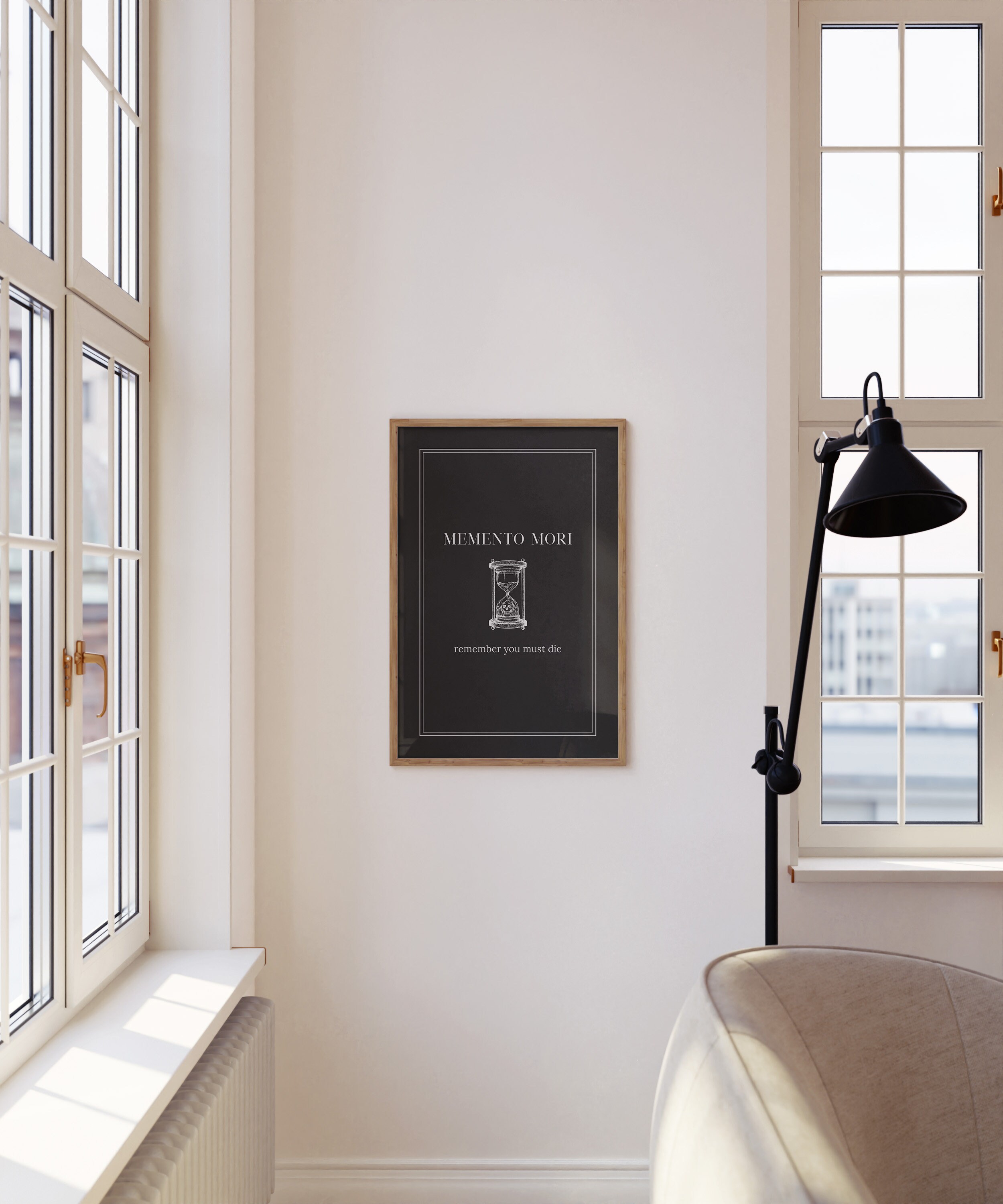 Black Memento Mori Print, Stoicism Art, Stoic Philosophy Poster ...
