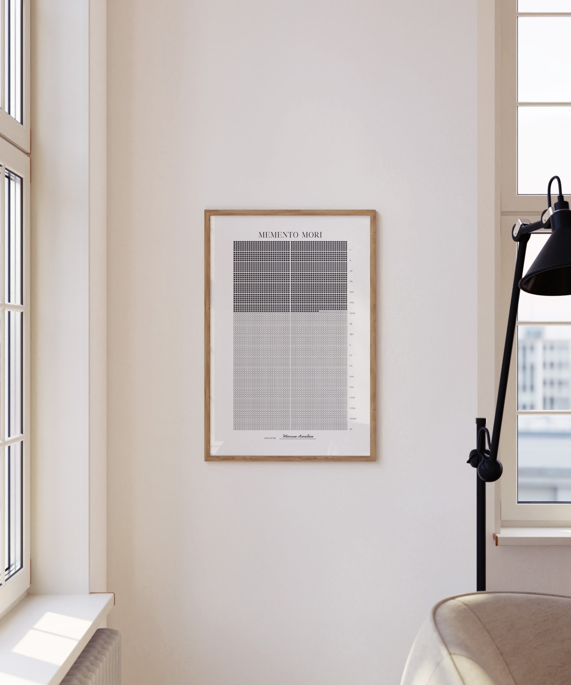 Life Calendar, Memento Mori, Life in Weeks, Stoicism Digital Print ...