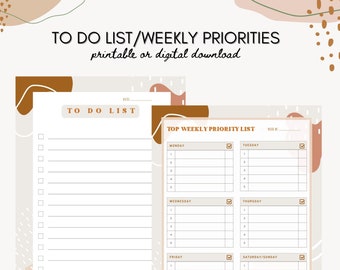 To Do List, Retro Digital to Do List, Digital to Do List, Weekly ...