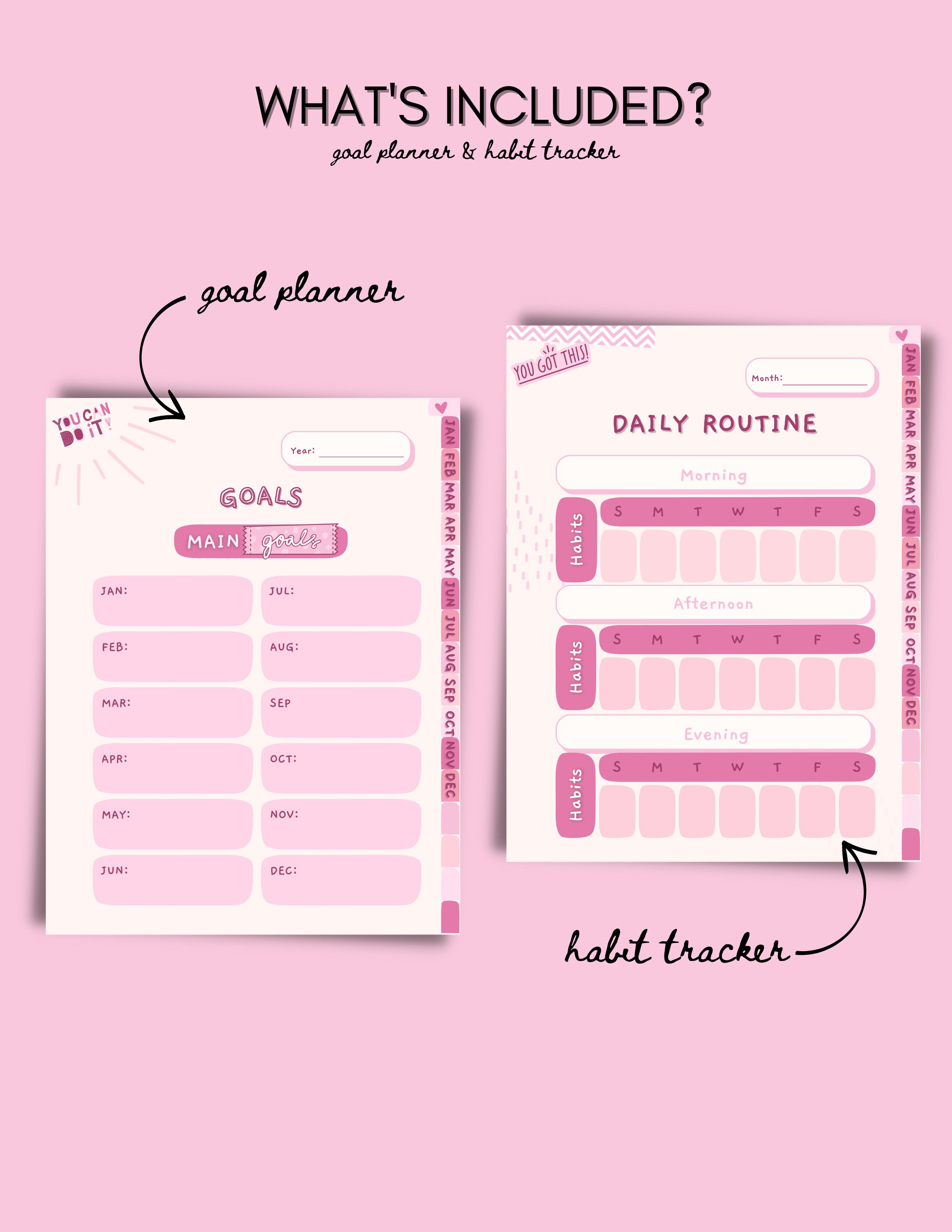 Digital Planner Pink Undated Digital Planner Pink Digital Planner