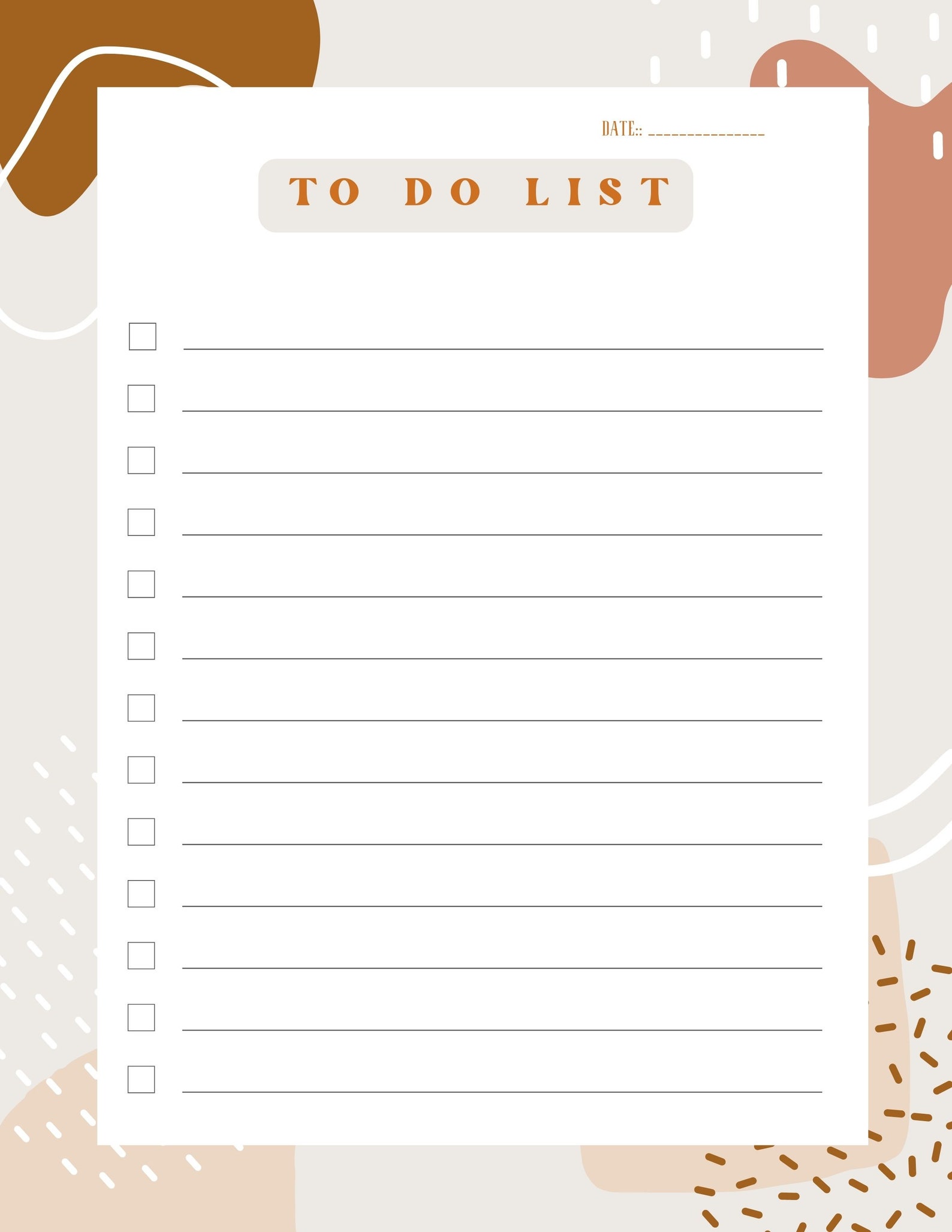 To Do List, Minimalist to Do List, Digital to Do List, Weekly ...