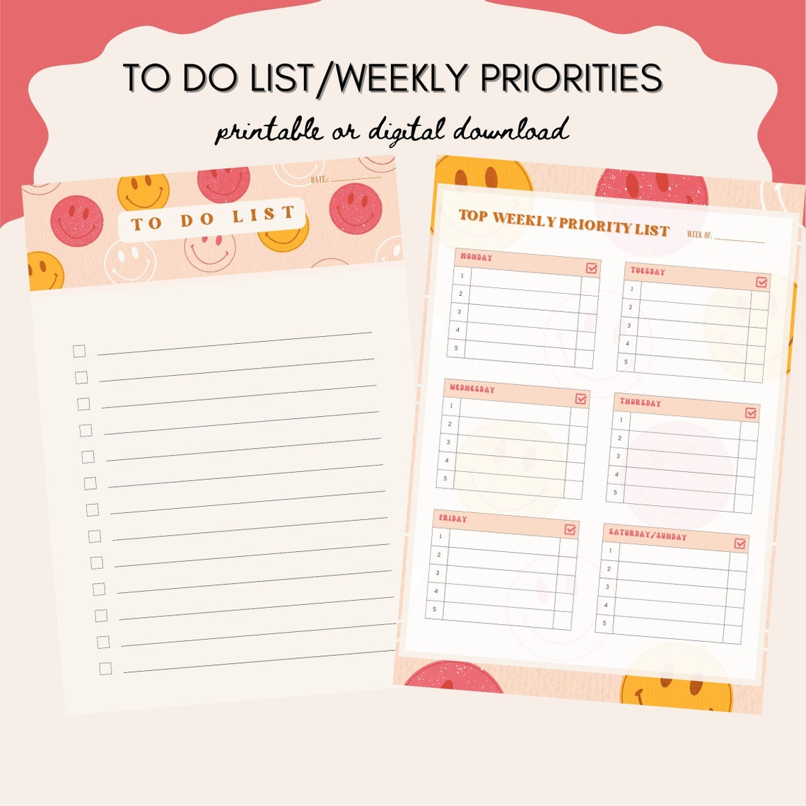To Do List, Retro Digital to Do List, Digital to Do List, Weekly ...