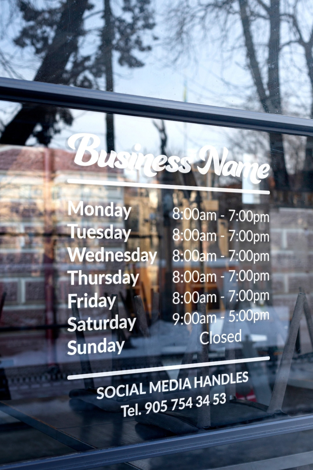 Window Decal Storefront Signage SVG Vinyl Signage Digital File Custom ...