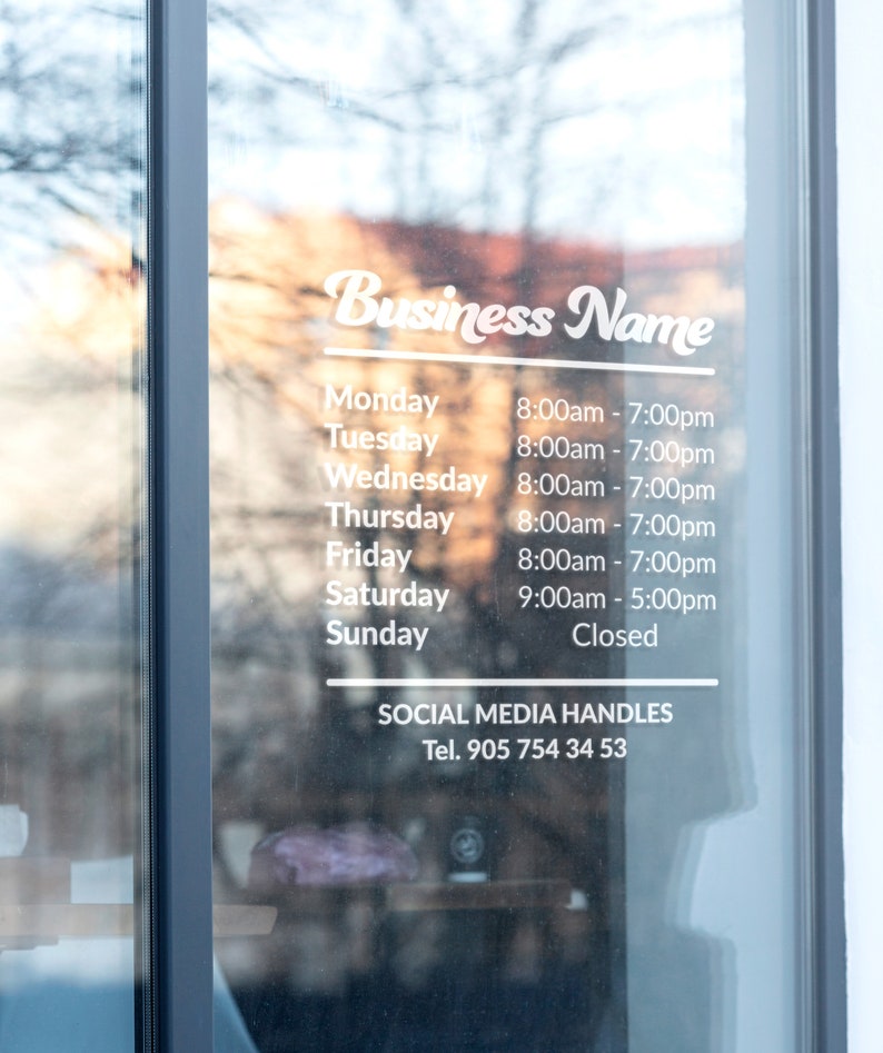 Window Decal Storefront Signage SVG Vinyl Signage Digital File Custom ...