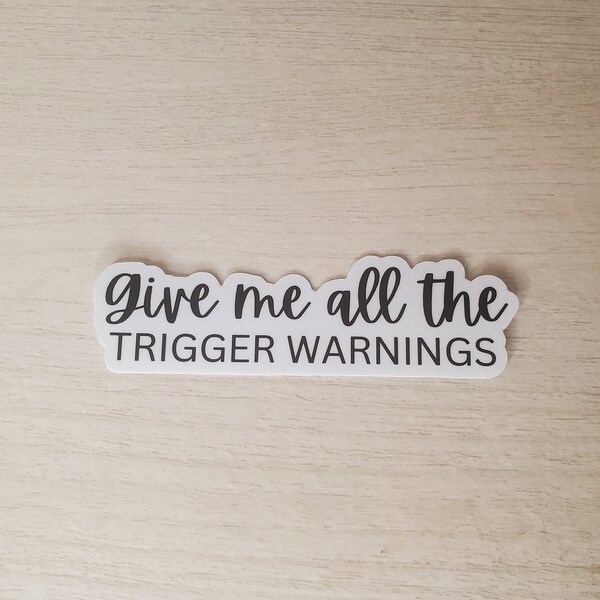 Trigger Warning Sticker - Etsy