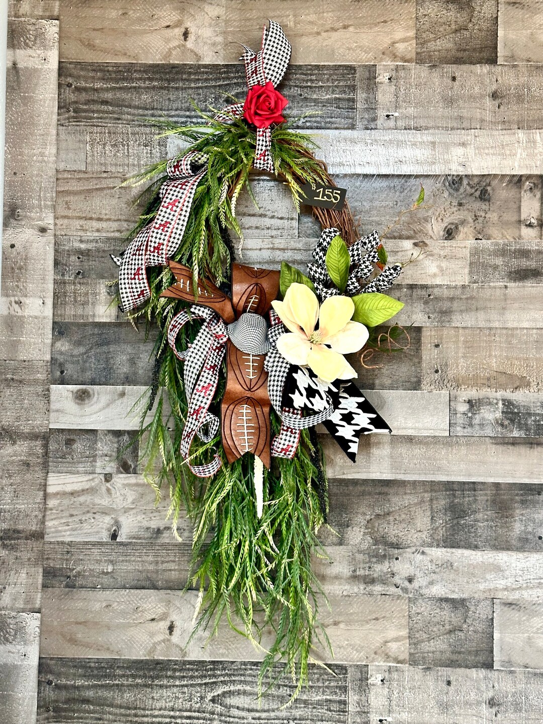 Alabama Wreath Roll Tide Wreath Alabama Decor Farmhouse Wreath Football ...
