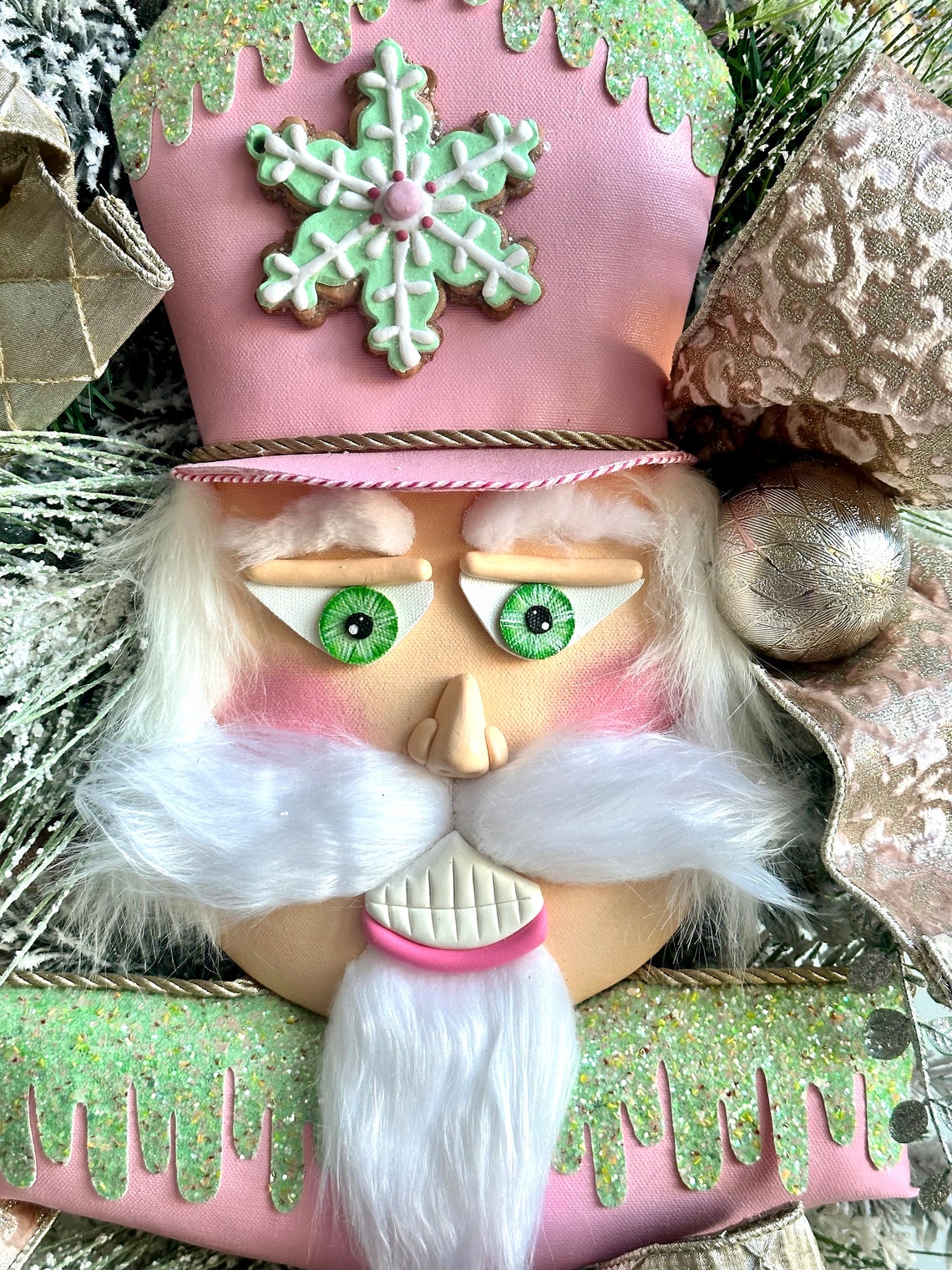 Nutcracker Pastel Wreath Christmas Wreath Pink Christmas - Etsy