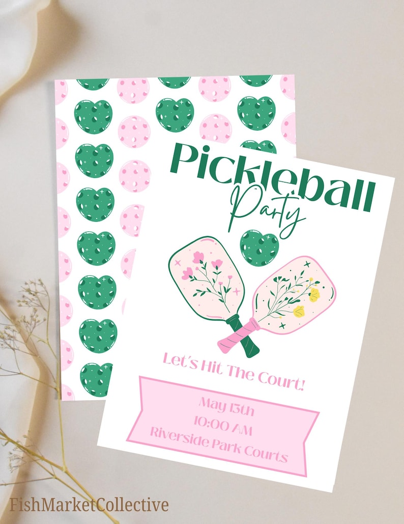 Digital Editable Pickleball Invitation | Bachelorette Party | Bridal ...