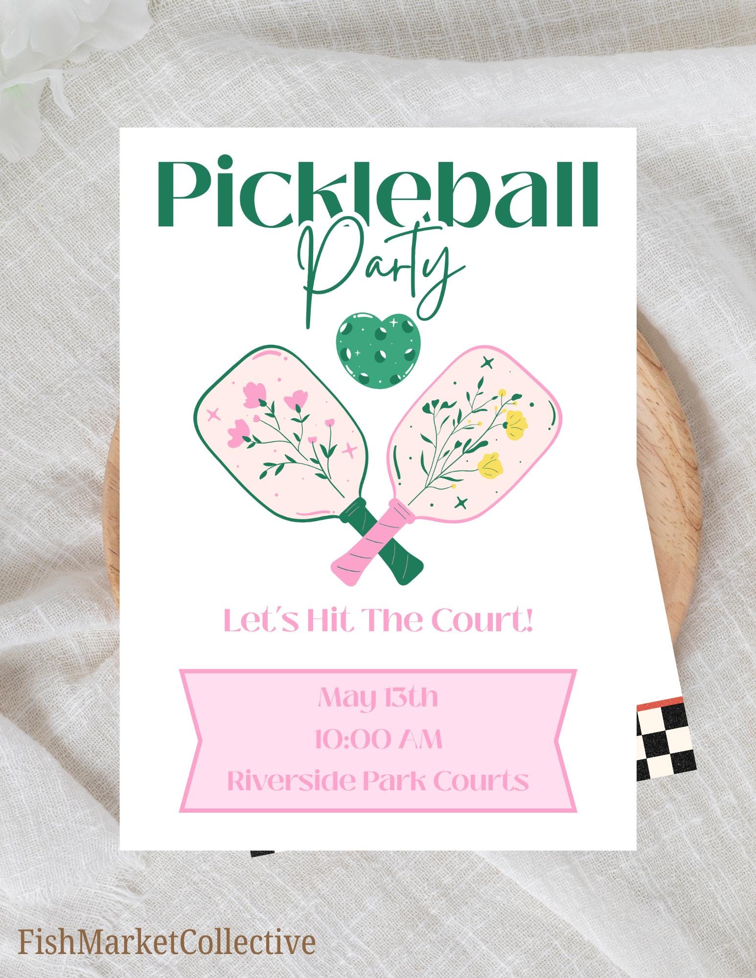 Digital Editable Pickleball Invitation | Bachelorette Party | Bridal ...