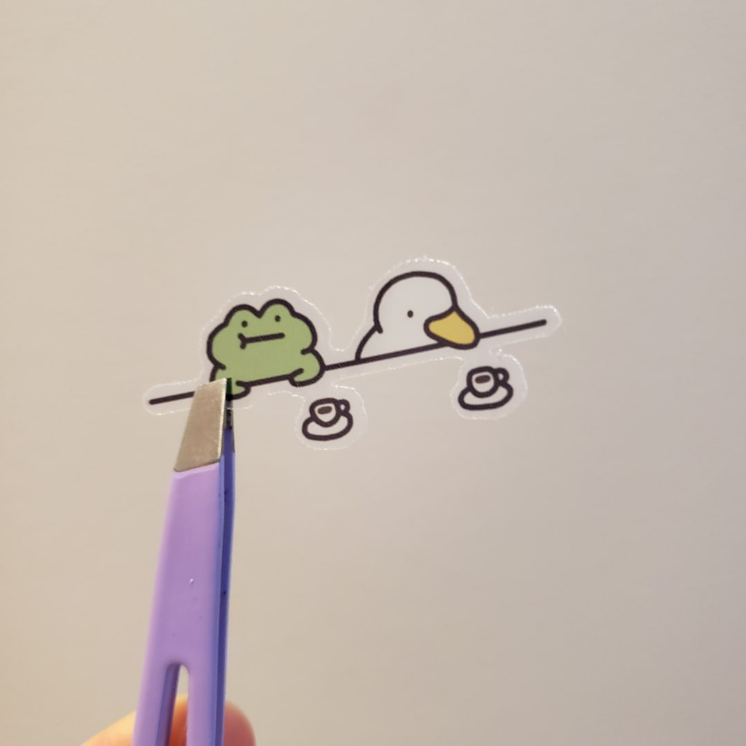 Clear Frog Duck Stickers Laptop Decal Holographic Clear Cute - Etsy