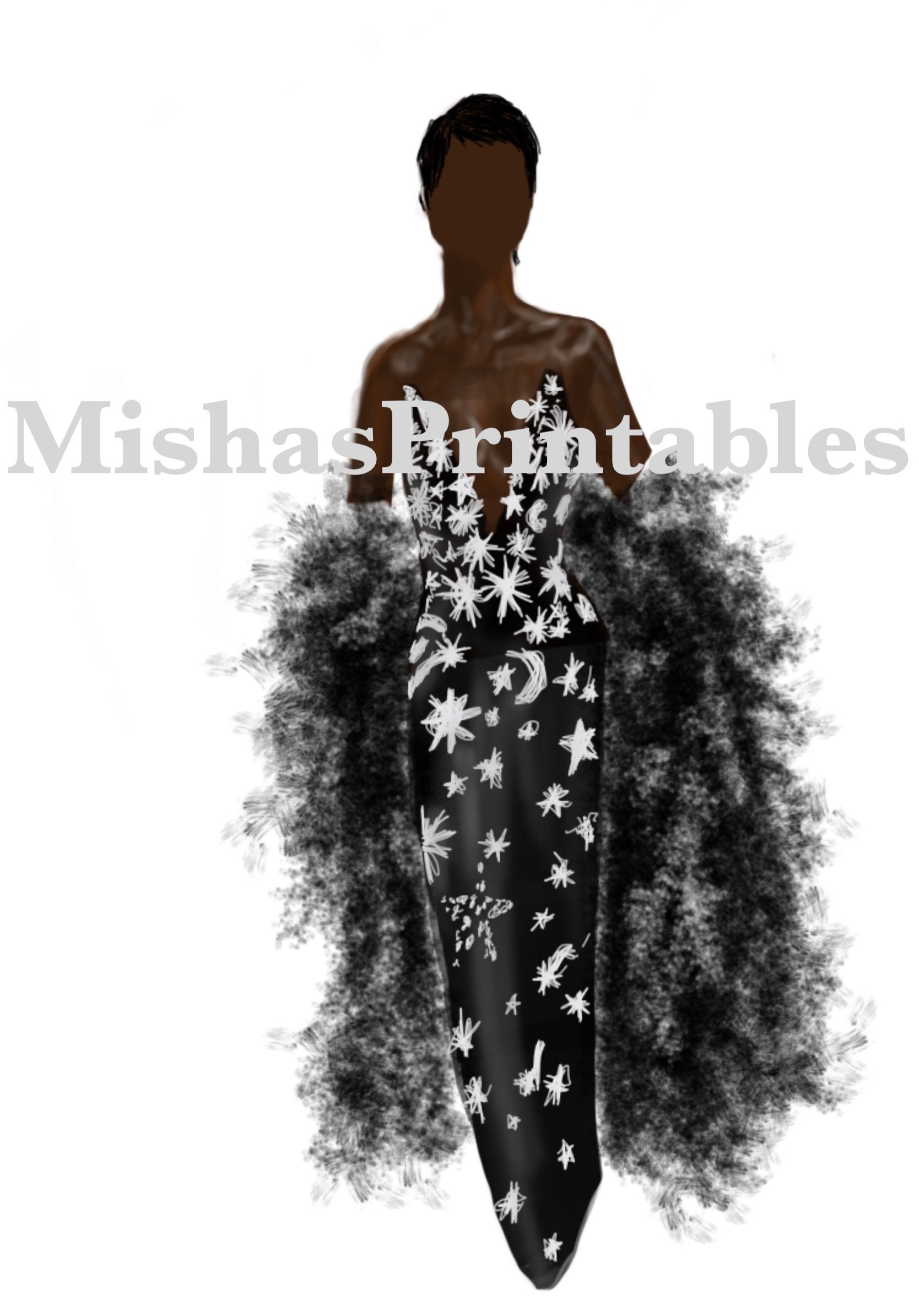 Met Gala Fashion Illustration Wall Art | Poster | Printable Art ...