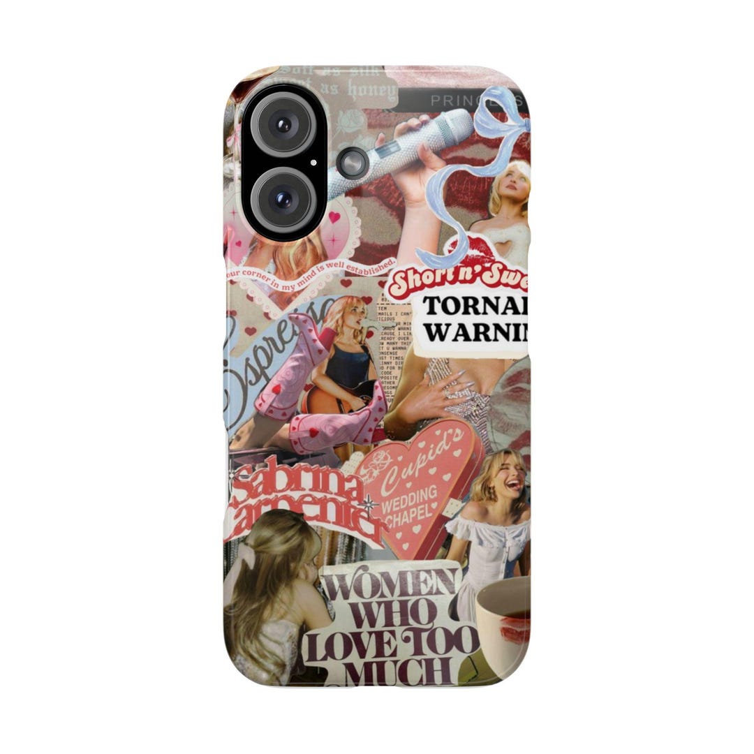Sabrina Carpenter Bow Short N Sweet Tour Phone Case, Collage Espresso ...