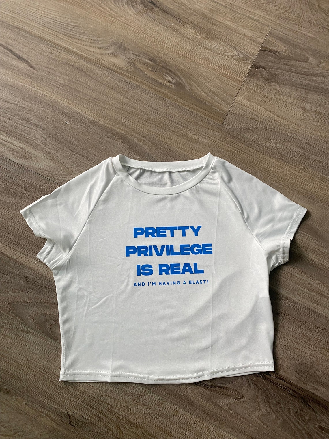 Pretty Privilege Baby Crop Tee Inspired Y2K Crop Top Trendy Graphic ...