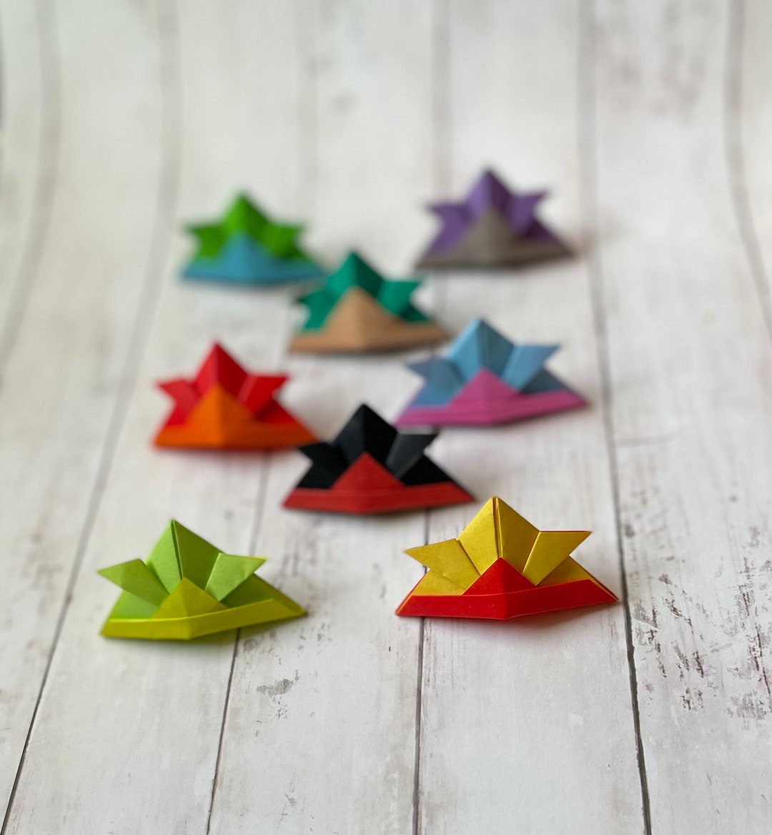 Samurai Helmet Origami/origami Art/food Picks/party Supplies/bookmarks ...