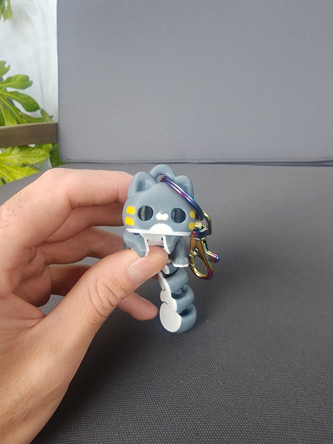 Cute Kitty Keychain 3D Printed, Full Color Fun Gift Key Buddies Unique ...