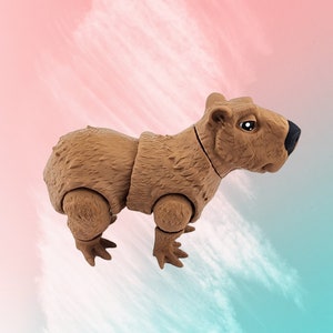 Capybara Cutie Articulated Toy Custom Color Options Handmade Fidget Toy ...