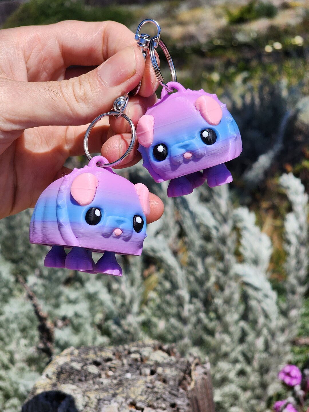 Pug Footling Keychain 3D Printed, Full Color Fun Gift Key Buddies ...