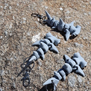 Hammerhead Shark Keychain 3D Printed, Full Color Fun Gift Key Buddies ...