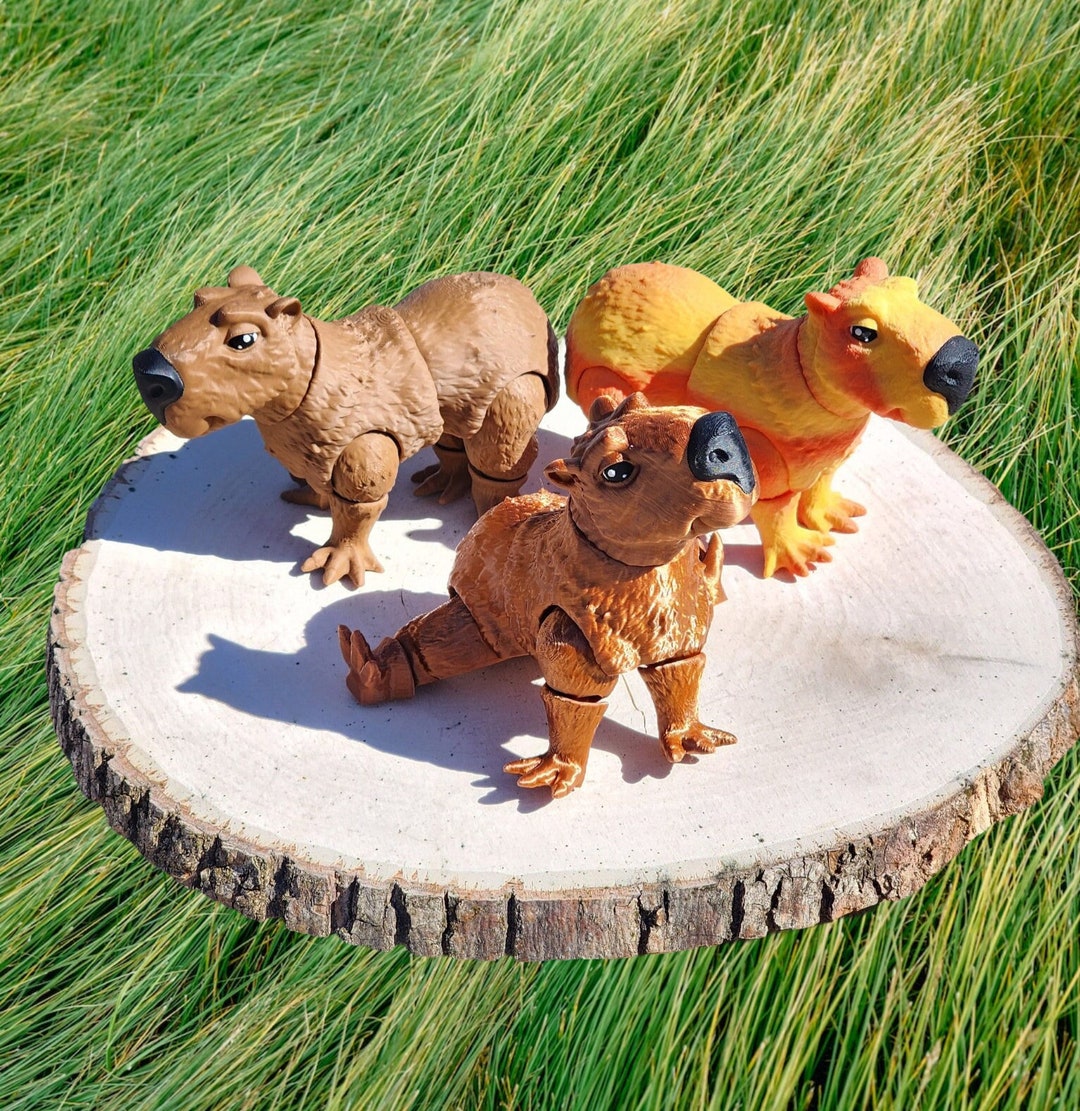 Capybara Cutie Articulated Toy Custom Color Options Handmade Fidget Toy ...