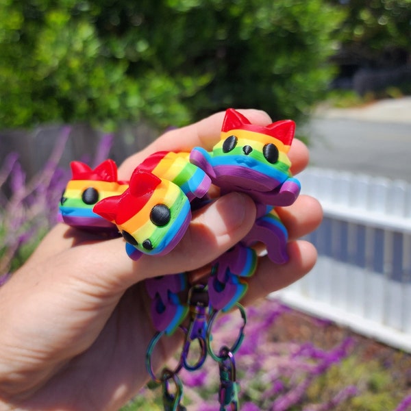 Rainbow Keychain - Etsy