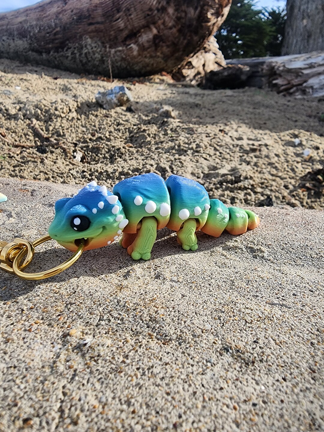 Bearded Dragon Keychain 3D Printed, Full Color Fun Gift Key Buddies ...