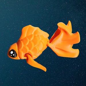 3D Printed Gold Fish, Articulated Fidget Toy, Gift, Customizable - Etsy