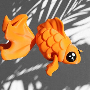 3D Printed Gold Fish, Articulated Fidget Toy, Gift, Customizable - Etsy