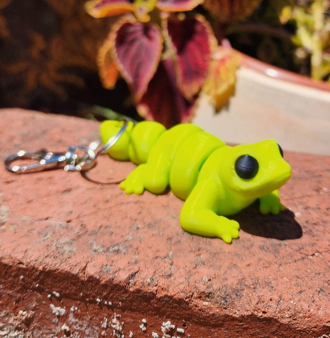 Baby Lizard Keychain 3D Printed, Full Color Fun Gift Key Buddies Unique ...