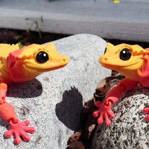 Large Crested Gecko Articulated Toy Custom Color Options Handmade ...