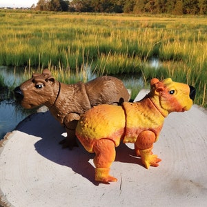 Capybara Cutie Articulated Toy Custom Color Options Handmade Fidget Toy ...