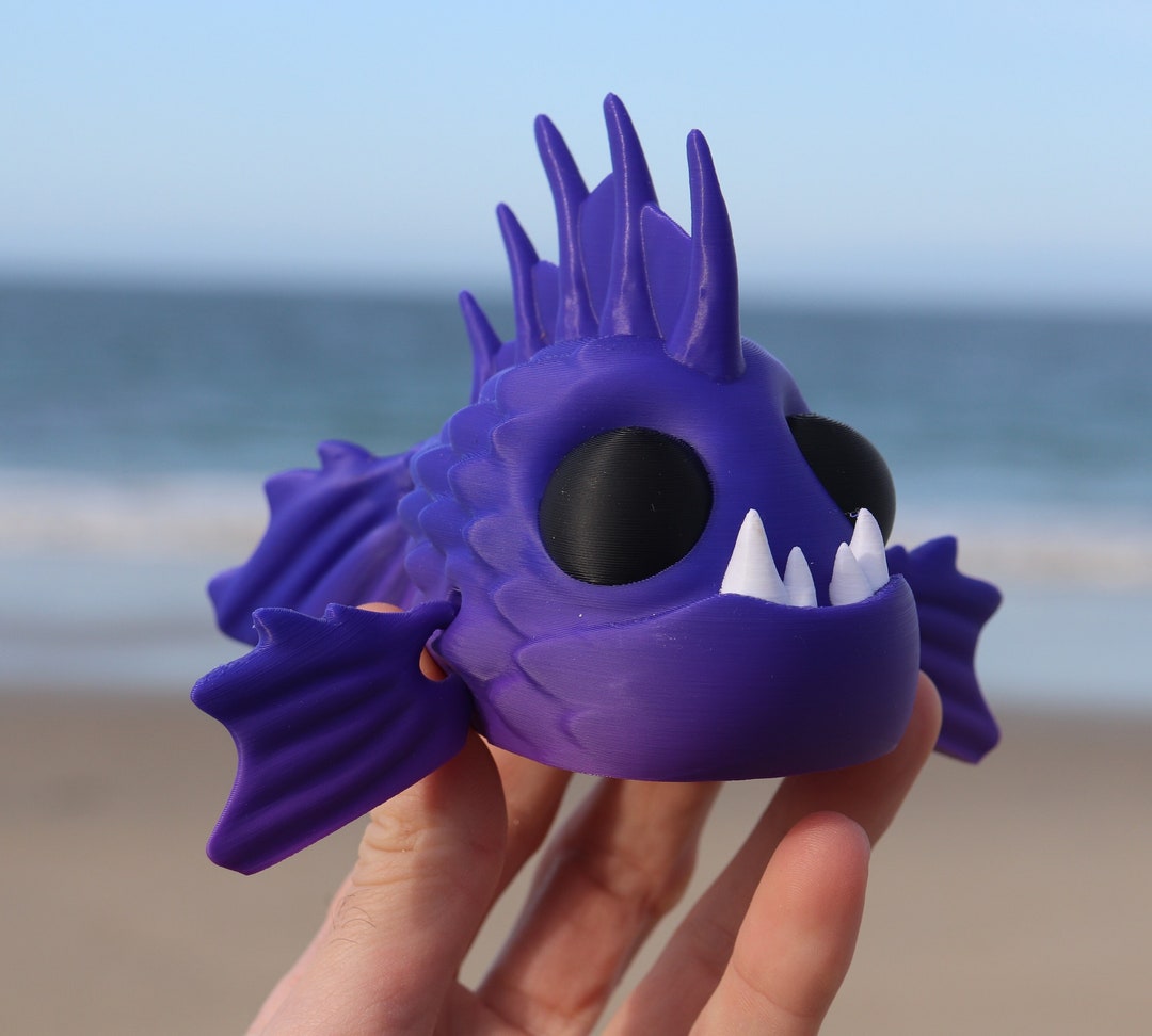 Deep Sea Fish Toy, Articulated, 3D Printed, Fidget Toy, Great Gift ...