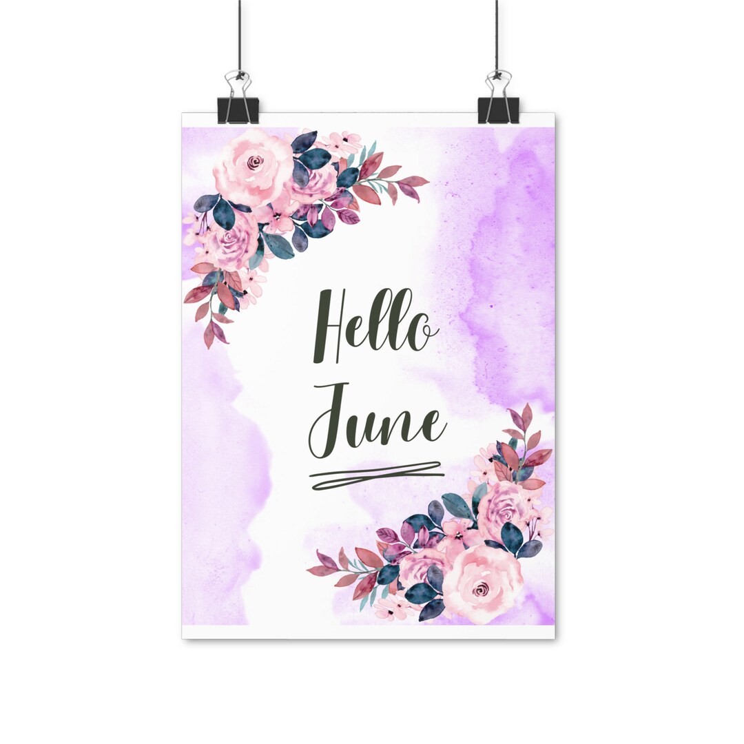 Hello June Poster - Etsy