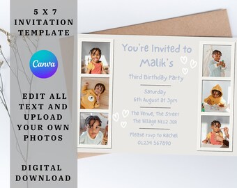 Polaroid Birthday Invitation - Etsy